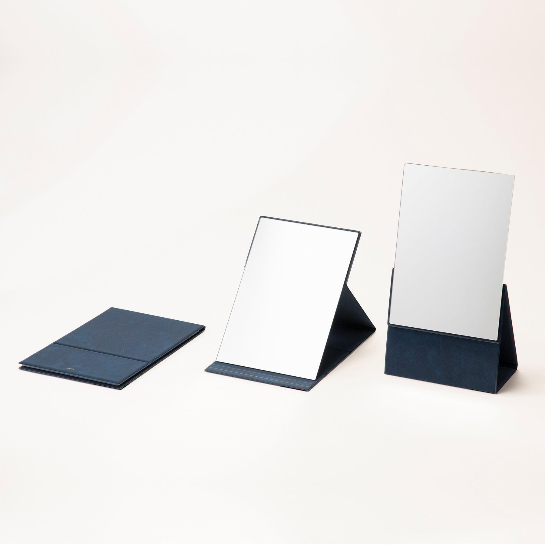 2 Way Folding Mirror - Navy – WAZA NYC